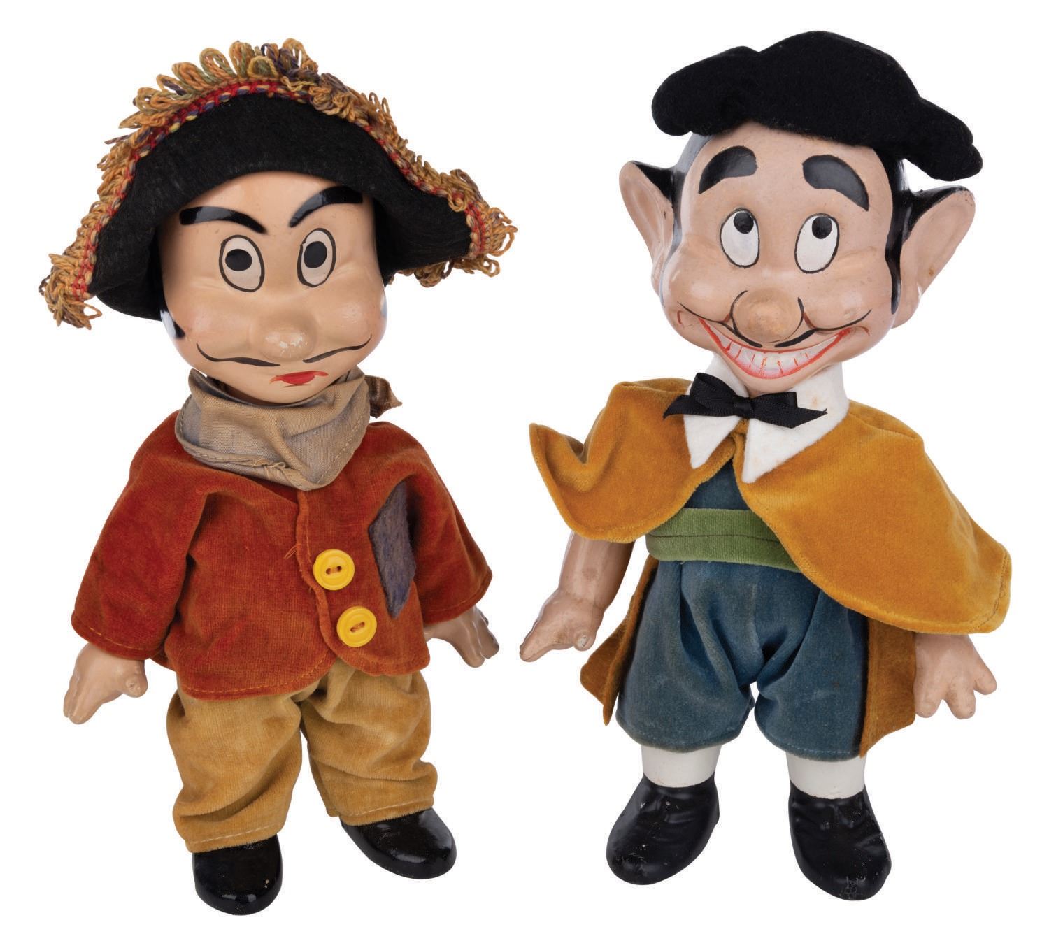 A Pair of Ferdinand The Bull Jointed Matador Dolls. - Van Eaton Galleries