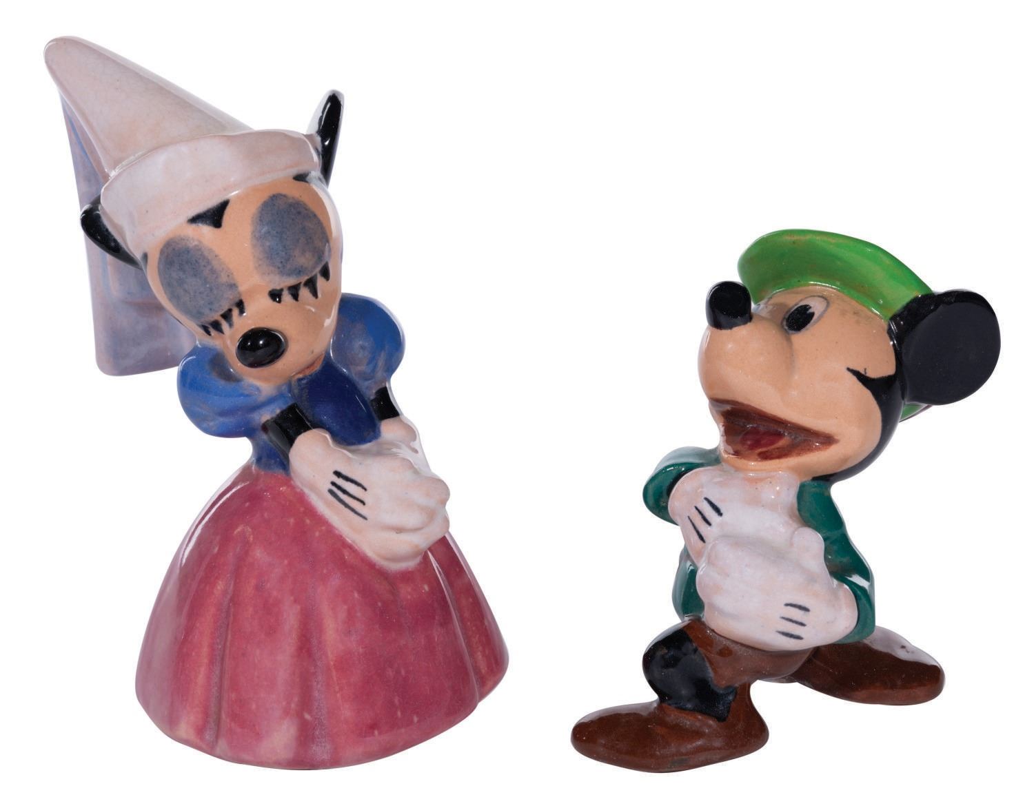Brave Little Tailor Mickey & Minnie Ceramic Figurines. - Van Eaton ...