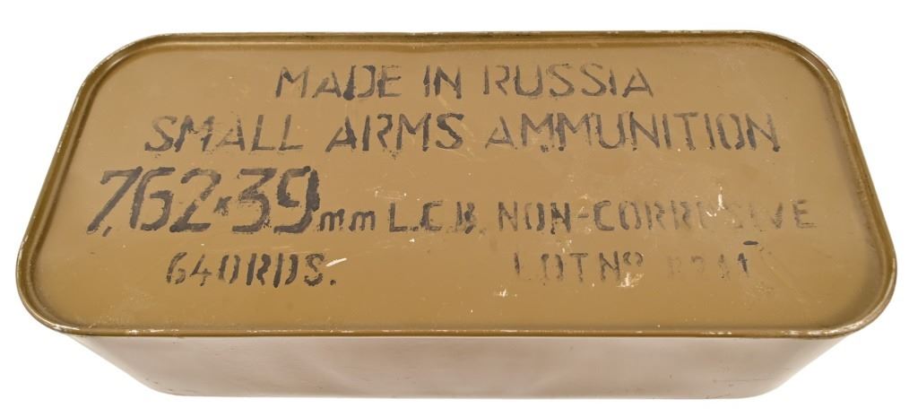 Sealed Russian 7.62x39 Ammo Tin 640 Rounds
