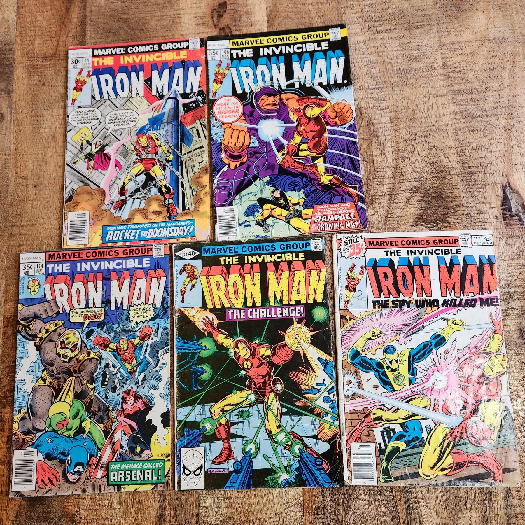 Iron Man 99 108 114 117 134