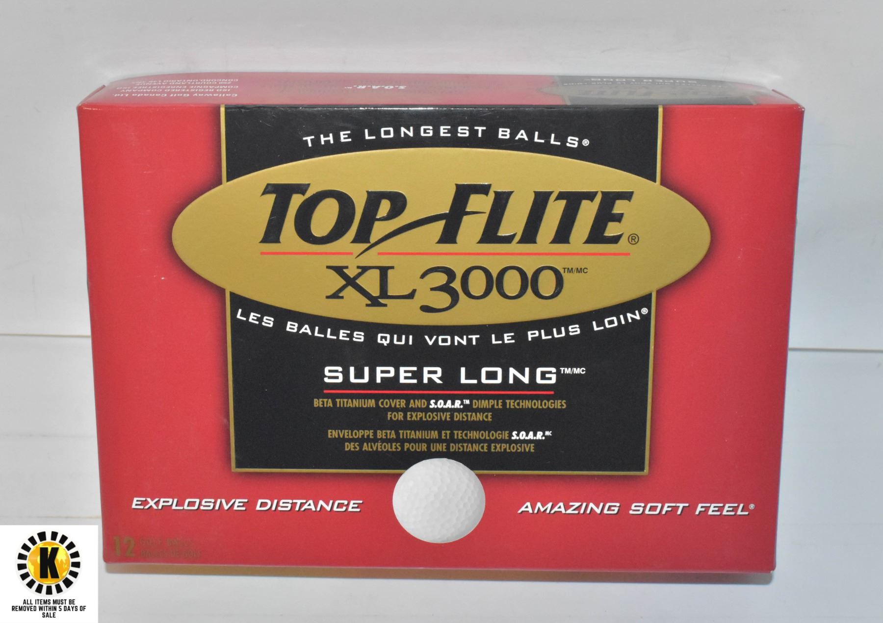 NEW TOP FLITE XL 3000 SUPER LONG 12 GOLF BALLS