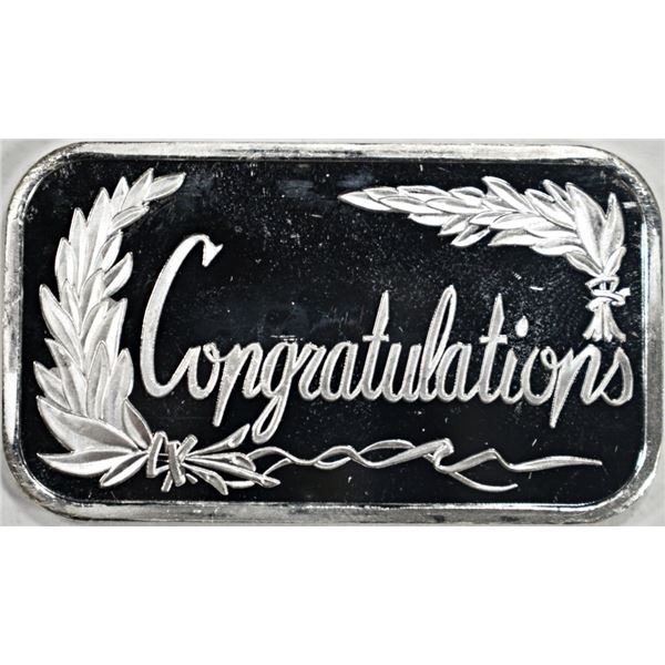 2023 CONGRATULATIONS .999 SILVER 1 OZ BAR