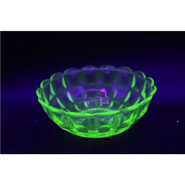 Green Depression Glass Bowl Bodnarus Auctioneering