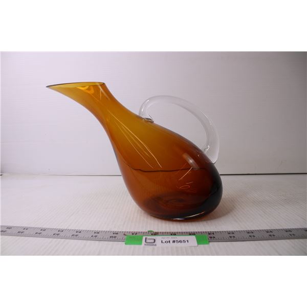 Art Glass Pitcher Bodnarus Auctioneering