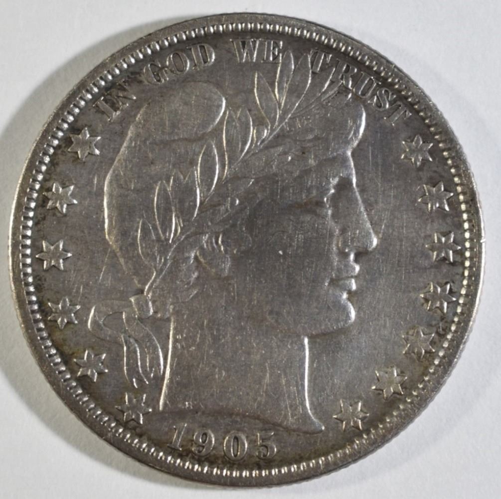1905-S BARBER HALF DOLLAR AU