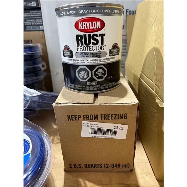 Krylon Rust Protector Gloss Smoke Gray Enamel 2x946ml