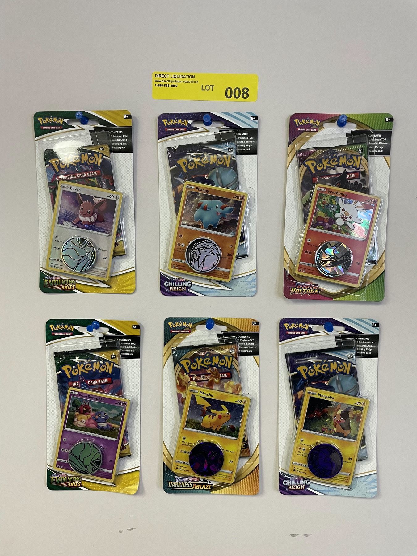 BNIB - Group of 6 Sword & Shield "Checklane Blister" packs - includes ...