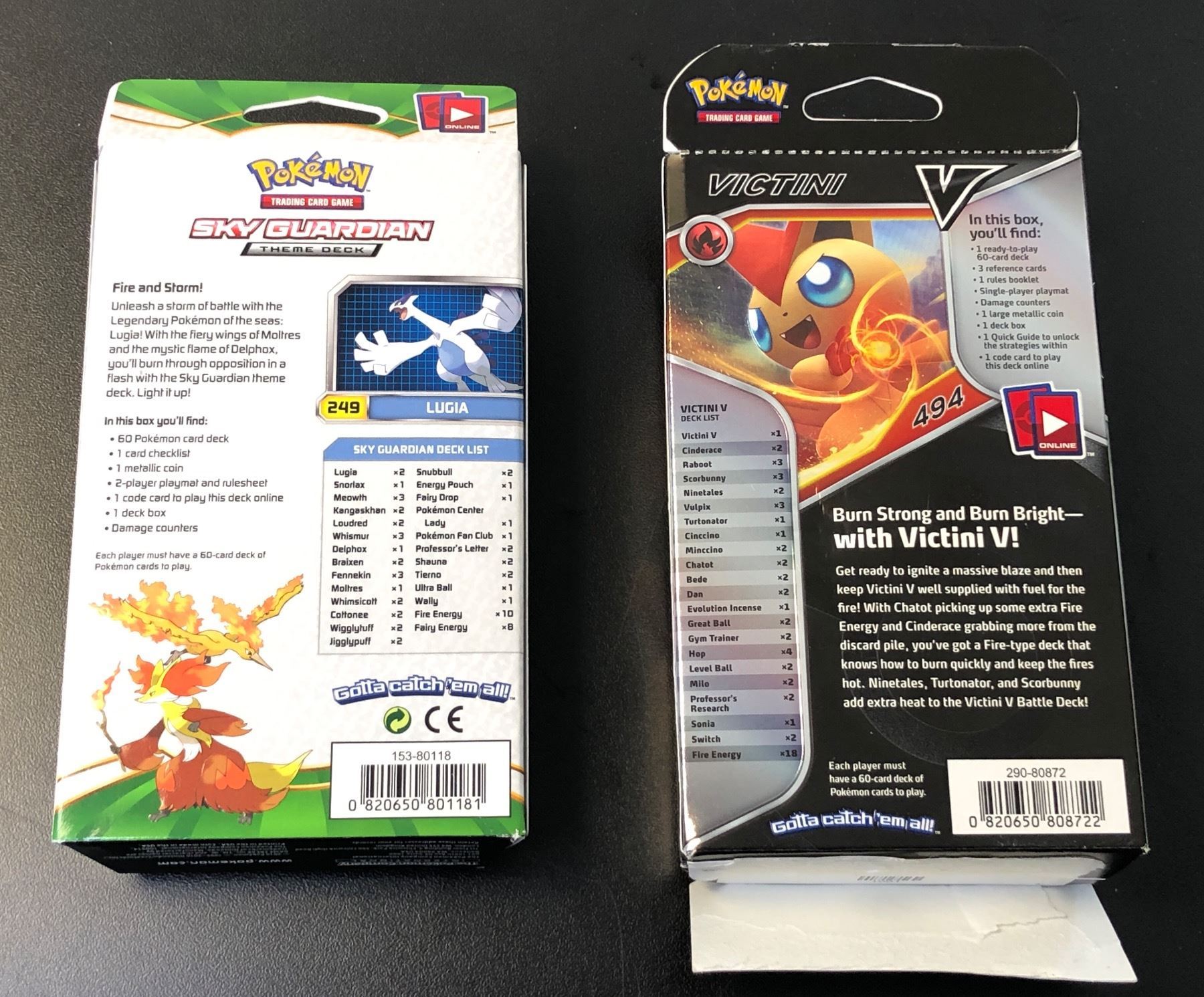 Group of 2 Pokémon Theme Decks - includes XY Fates Collide Lugia Sky ...