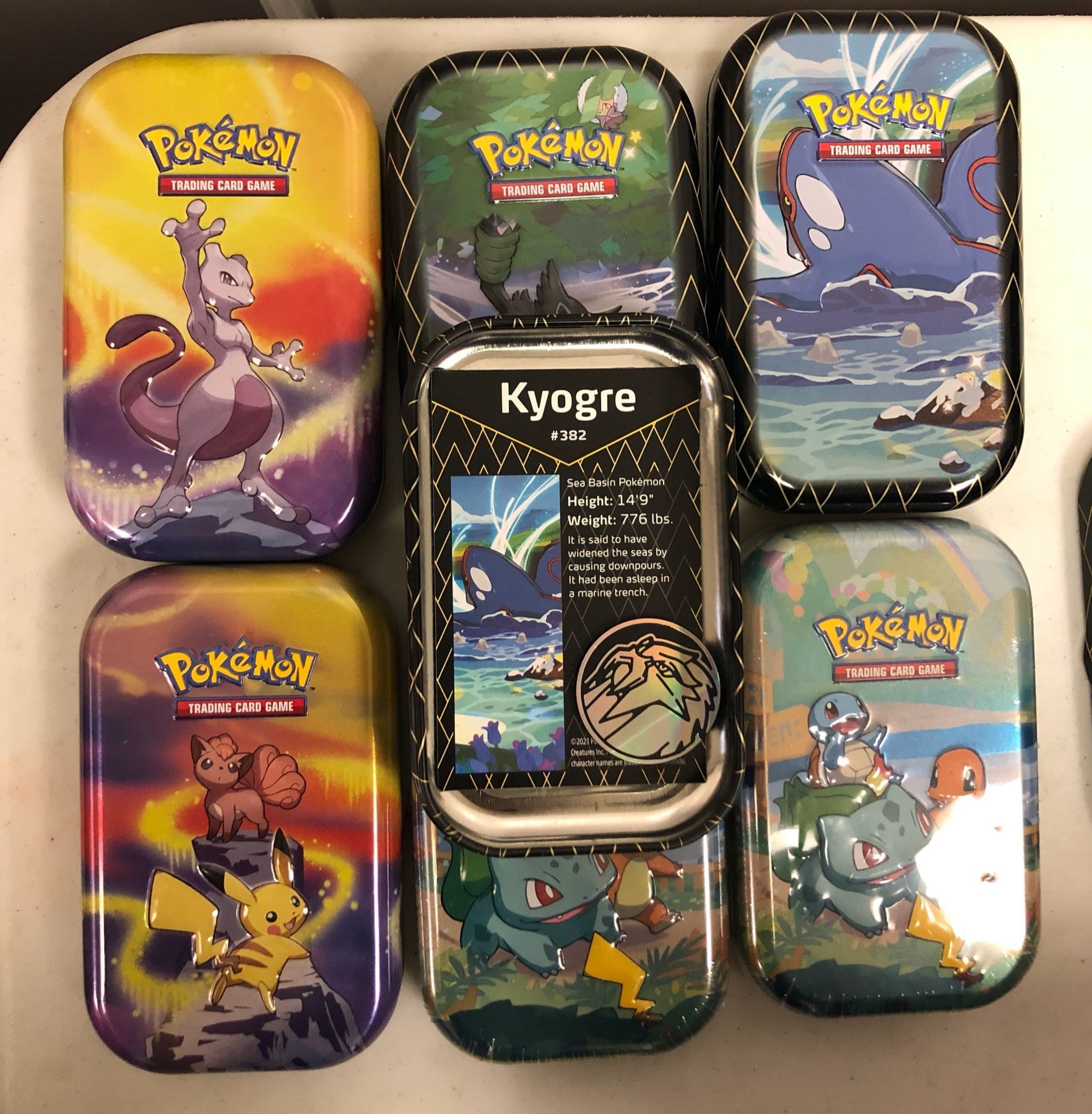 Group of 7 assorted Pokémon collectible mini tins - includes 2 new ...
