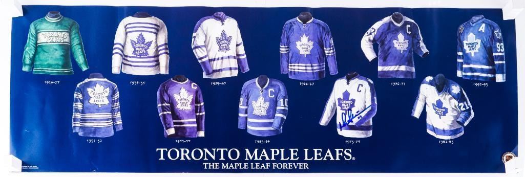 TML Jersey Print - Maple Leafs Forever - Signed by Darryl Sittler 30" x 10"