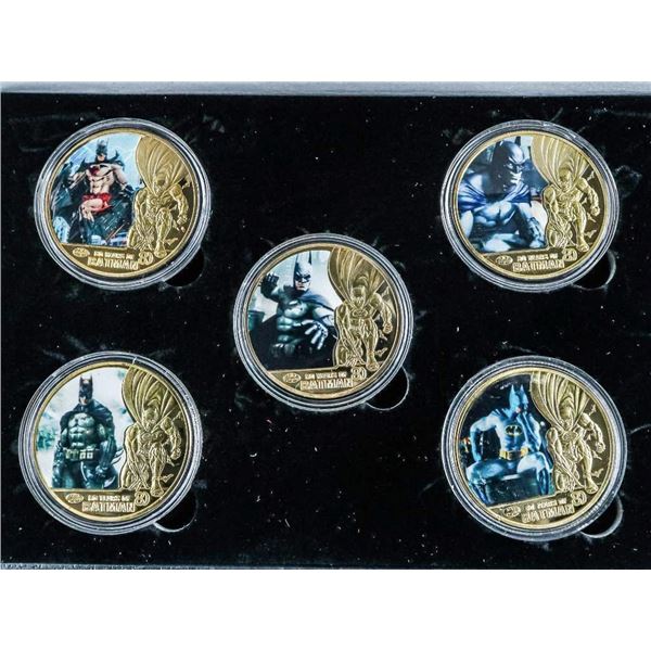 Brand New Item - Collection - BATMAN 80 Years - 5 x 24kt Gold Foil ...