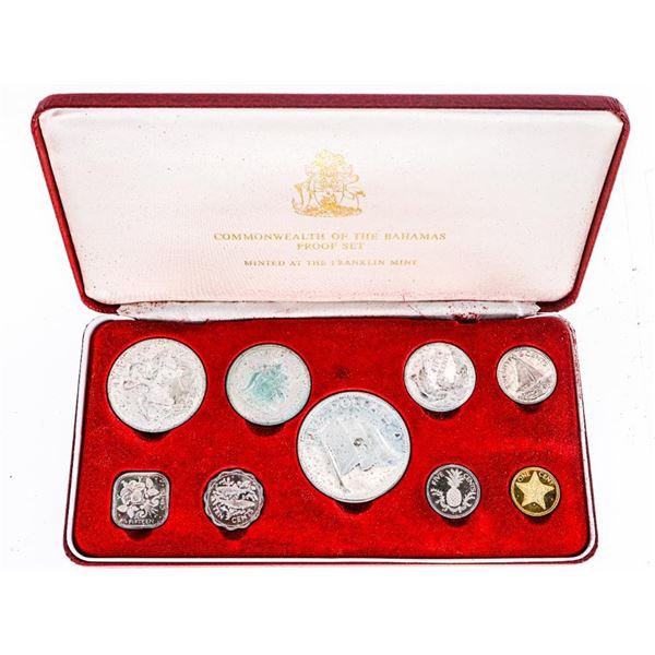 Bahamas 1975 5 Dollars Proof SetThis Proof set contains 9 coins ranging ...