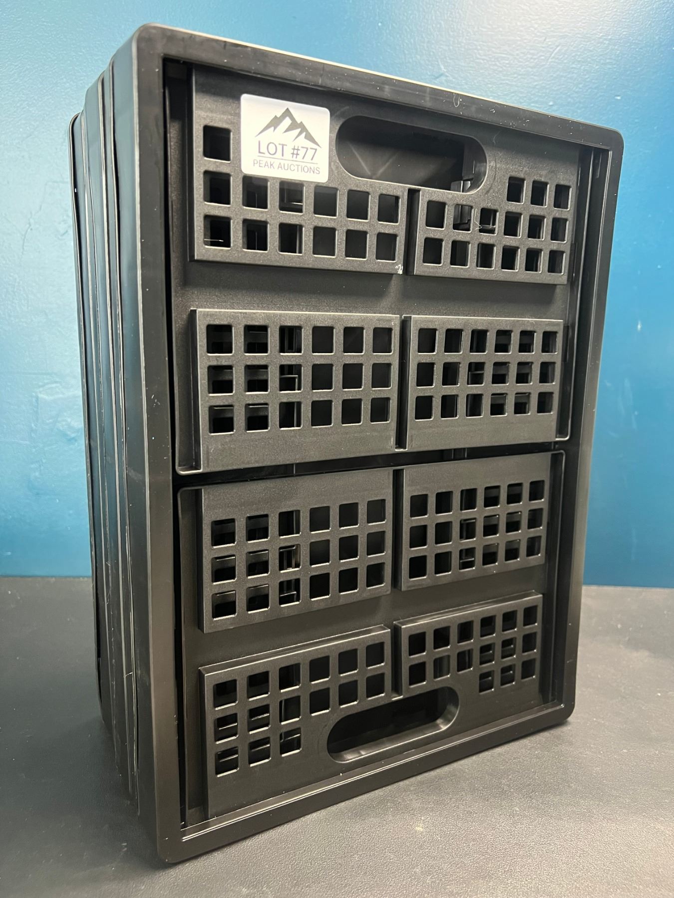 Lot of Plastic Folding Storage Cubes - 3 PCS - 10in x 14inch