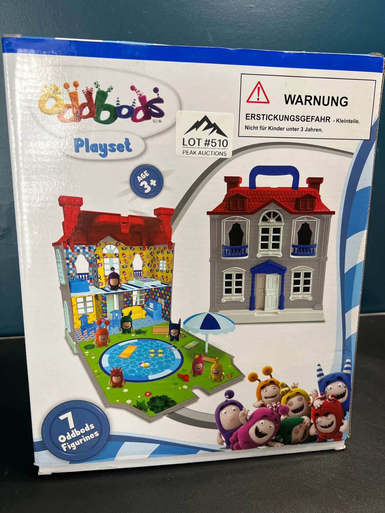 Lot of 1 Oddbods Playset Toy Playhouse w/ 7 Oddbods Figurines
