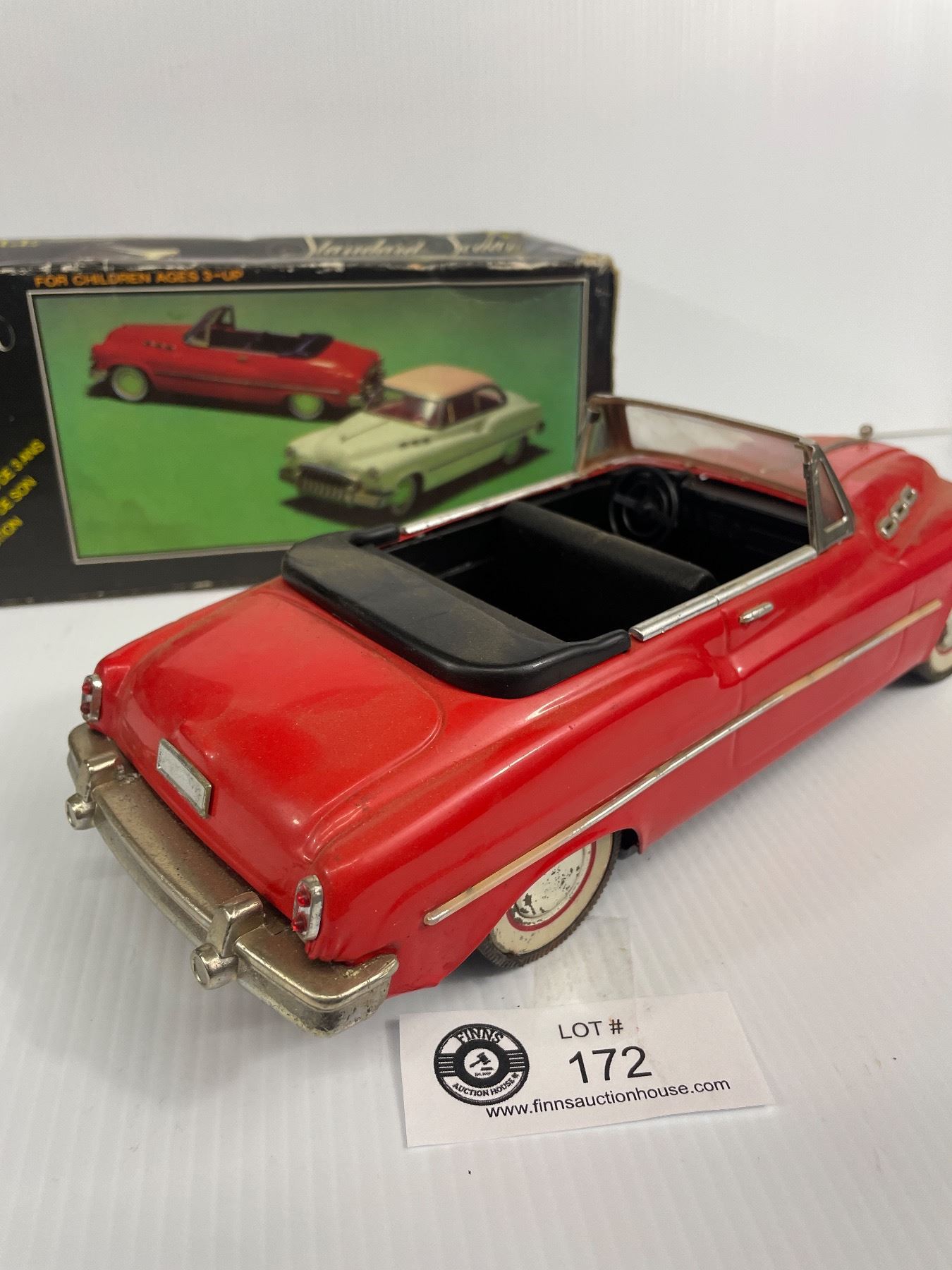 Vintage Metal Friction Powered Convertible Standard Sedan