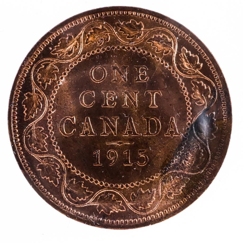Canada 1915 Large Cent MS64 Red & Brown