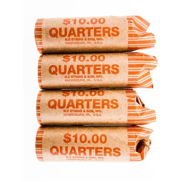 Lot 4 Canada Rolls x 25 cents Mixed = 160 Coins