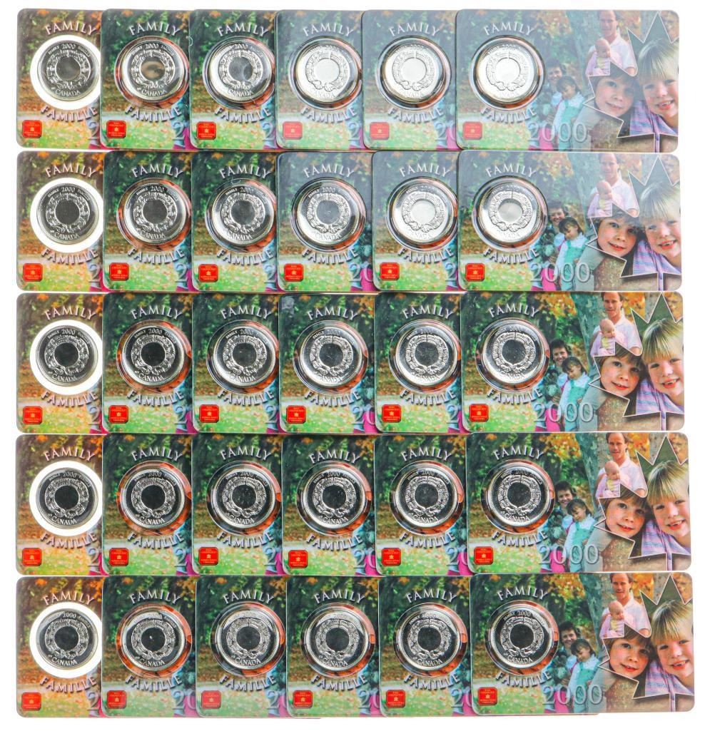 Lot 30 - RCM Special Issue Year 2000 25 Cent Coins on Display Card- FAMILLE