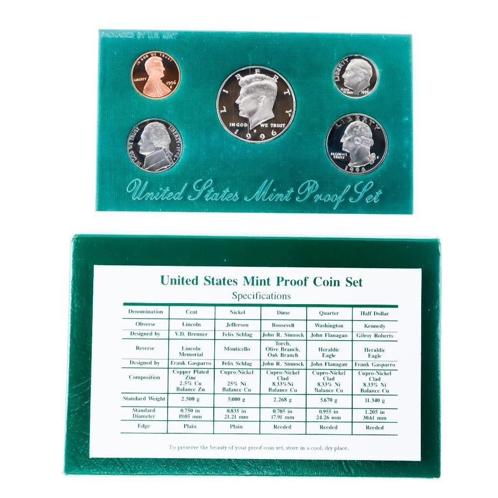 USA Mint proof Set 1996