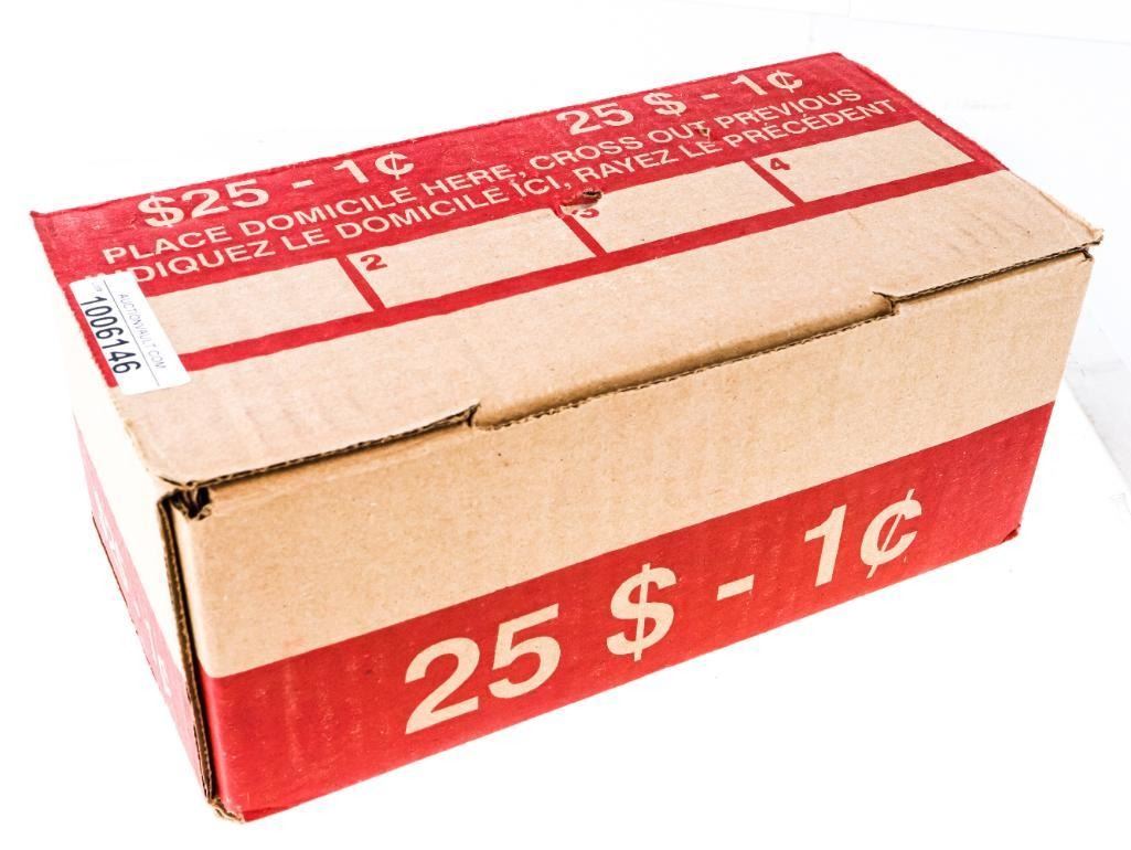 RCM Original Shipping Box - 50 Rolls Mixed One Cent Coins = 2500 Coins