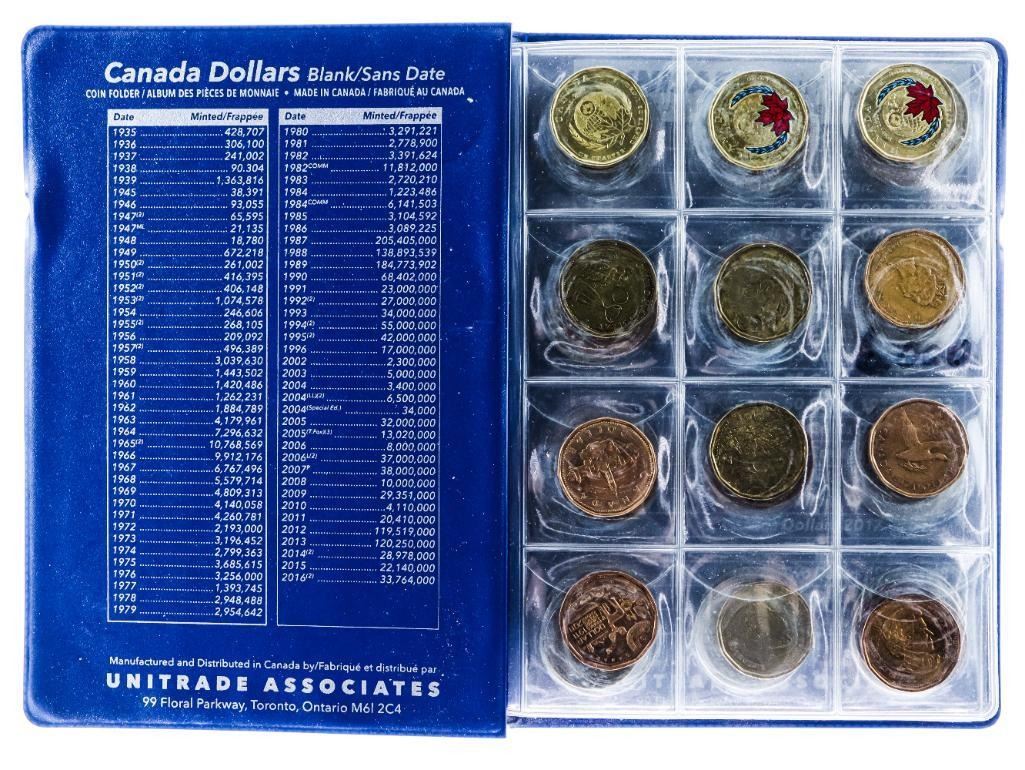 Canada - One Dollar Coin Collection - 48 Coins Mixed = $48 Face