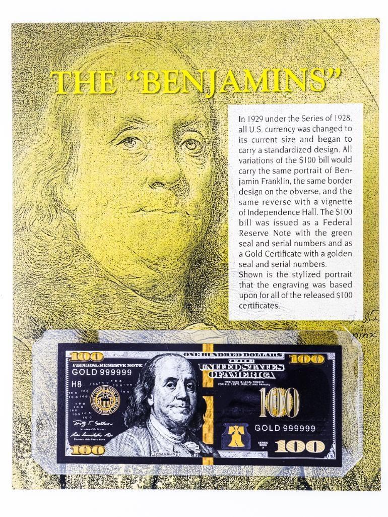 The Benjamins - USA $100 Collectible Polymer Note w/ 24kt Gold Foil ...