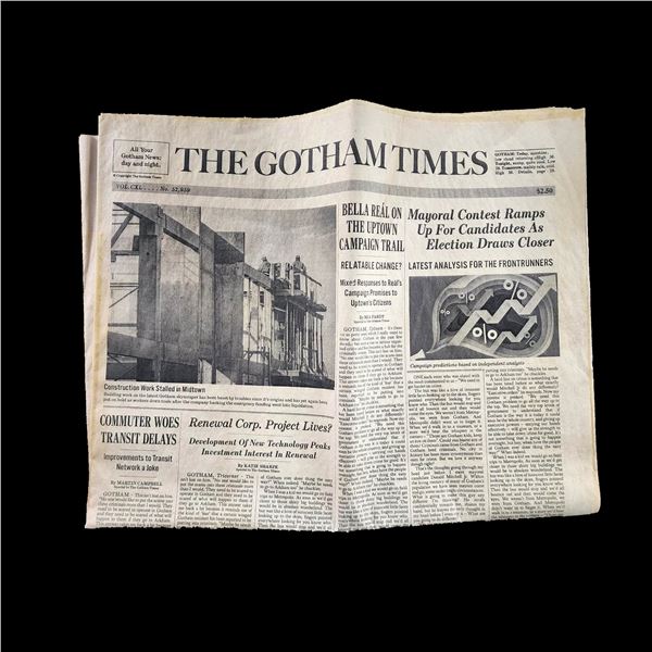 The Batman (2022) "Gotham Times" Newspaper