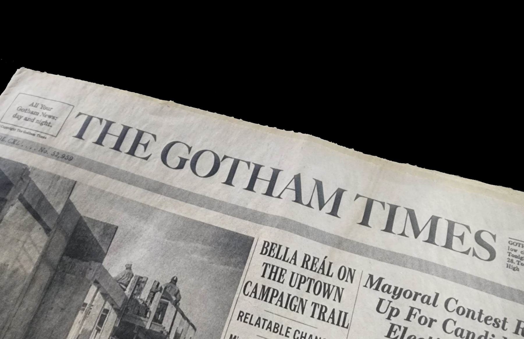 The Batman (2022) "Gotham Times" Newspaper