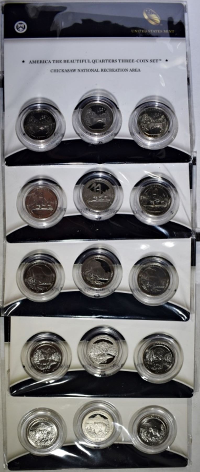 2010 & (4) 11 ATB QUARTER 3 COIN SETS