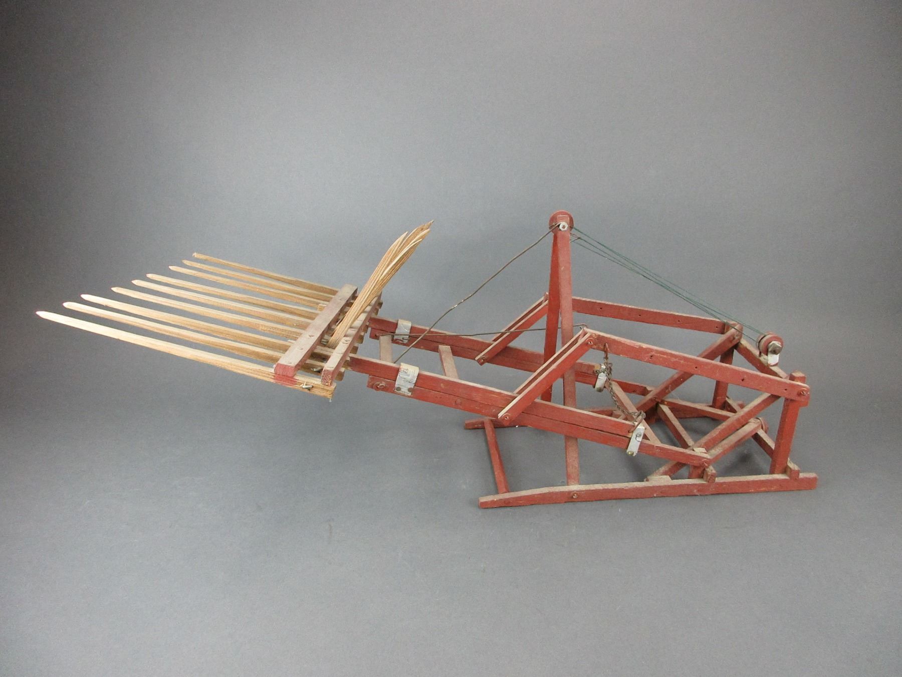 Handmade Miniature Overshot Stacker- 12.5"H X 30"W X 14"D