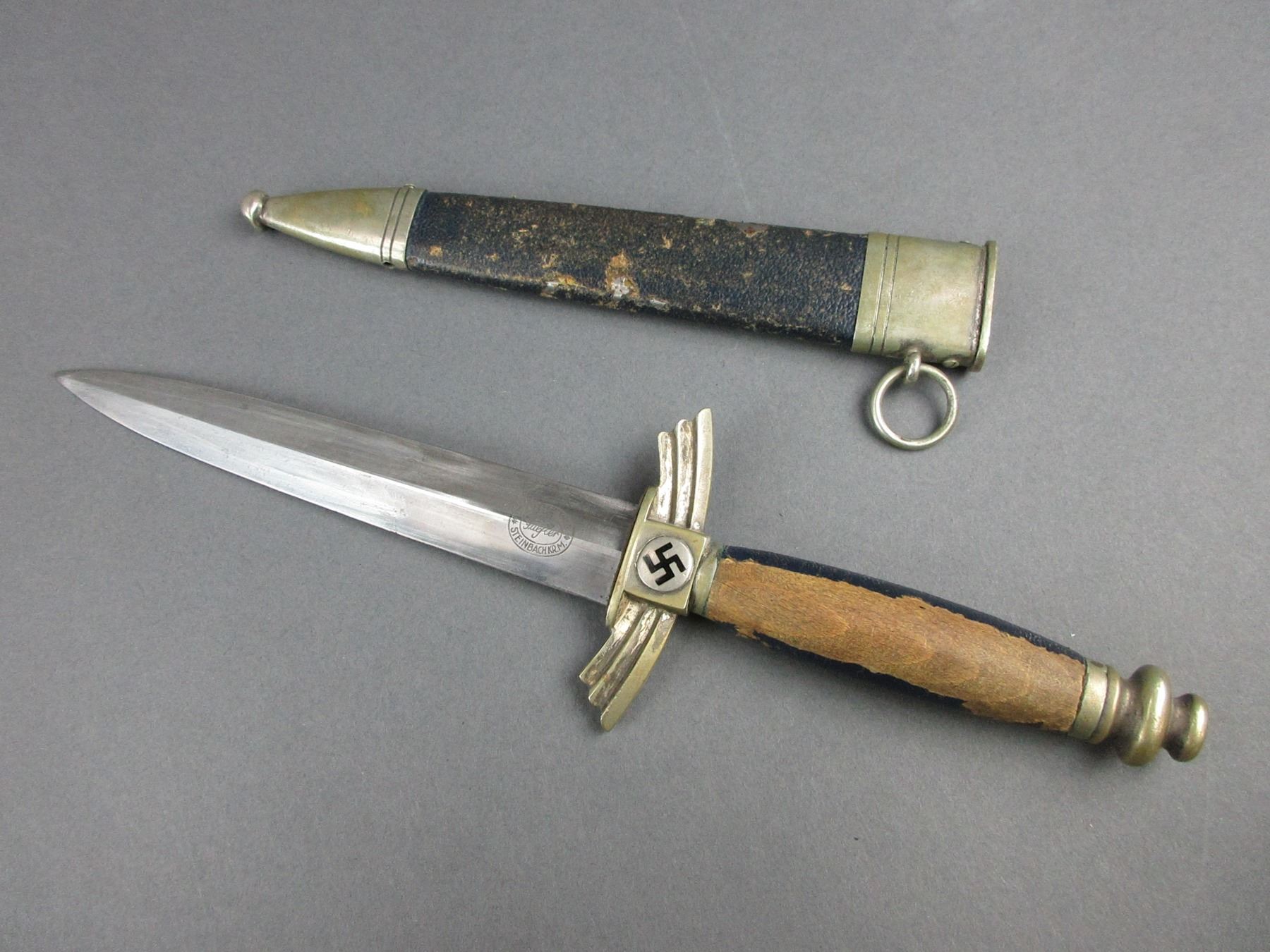 German Air Force Dagger Marked F+A Helbig Steinbach KRM- 7" Blade- 5.5 ...