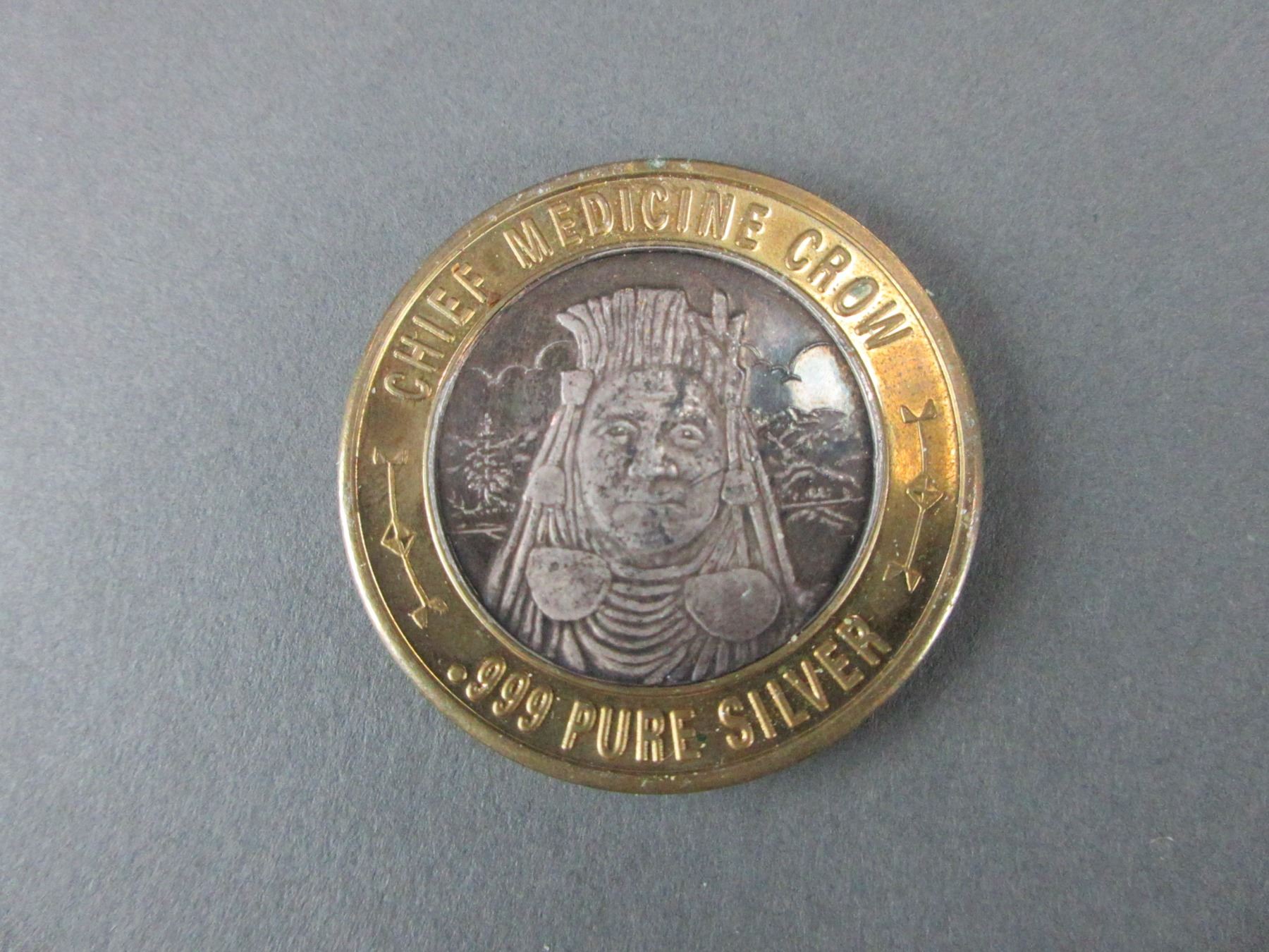 Chief Medicine Crow Medallion- .999 Pure Silver