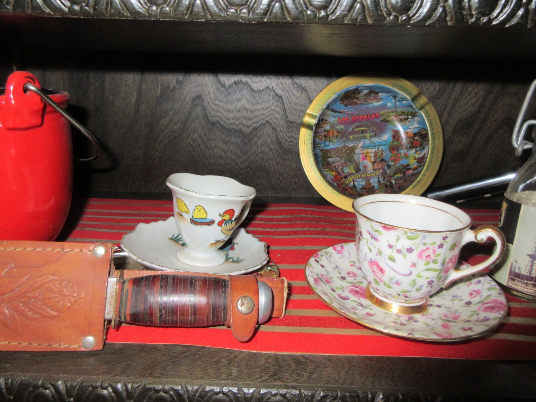 BAR ROOM: FIRE BUCKET ASHTRAY, POCKET KNIFE & SHEATH, C&S, TOY PISTOL ...