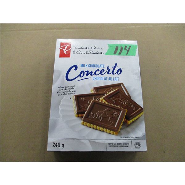 SHELF PULLS (AS IS): CONCERTO MILK CHOCOLATE BISCUITS (240 G) - BOX