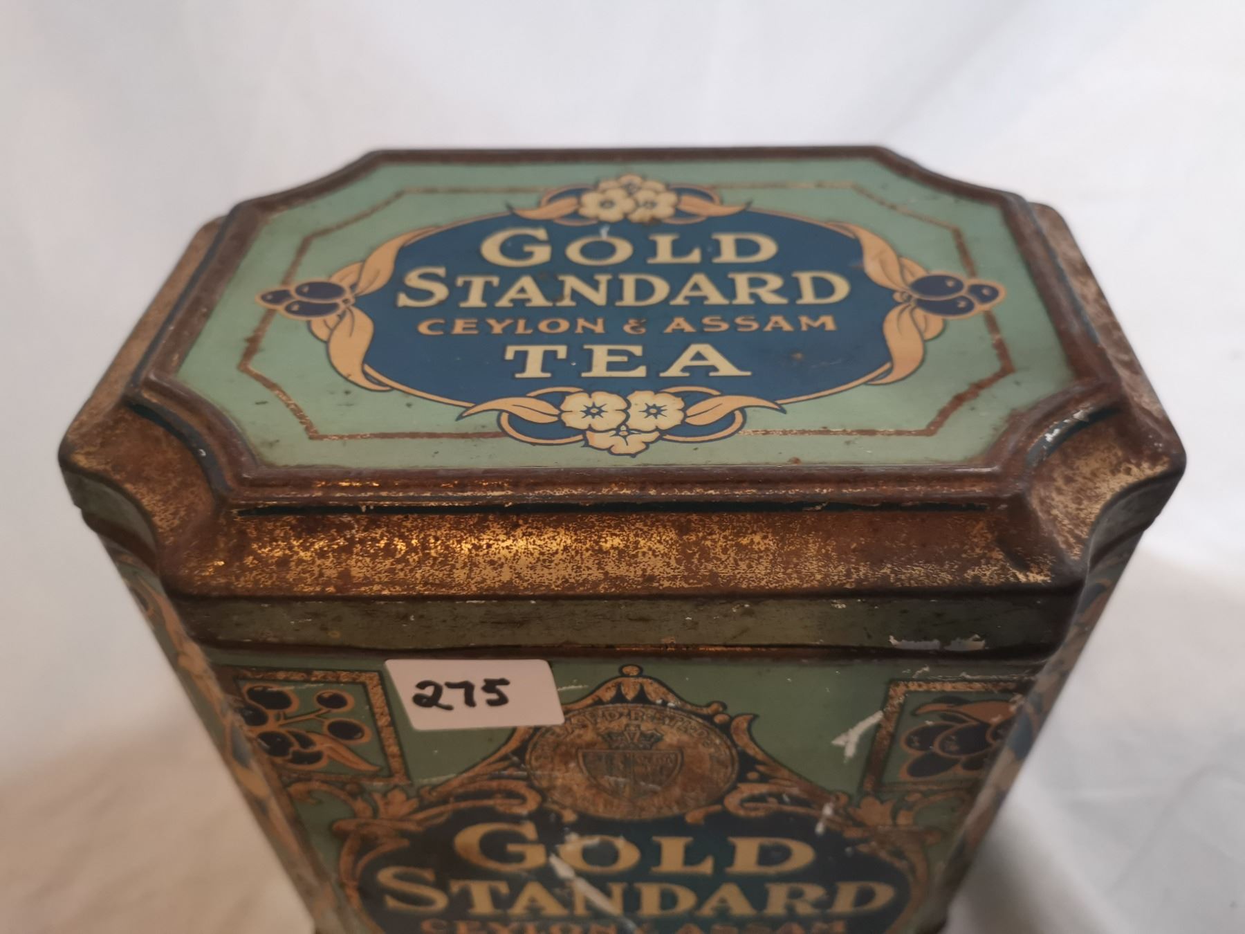 Gold Standard tea tin cans 3lbs Moose Jaw - Schmalz Auctions