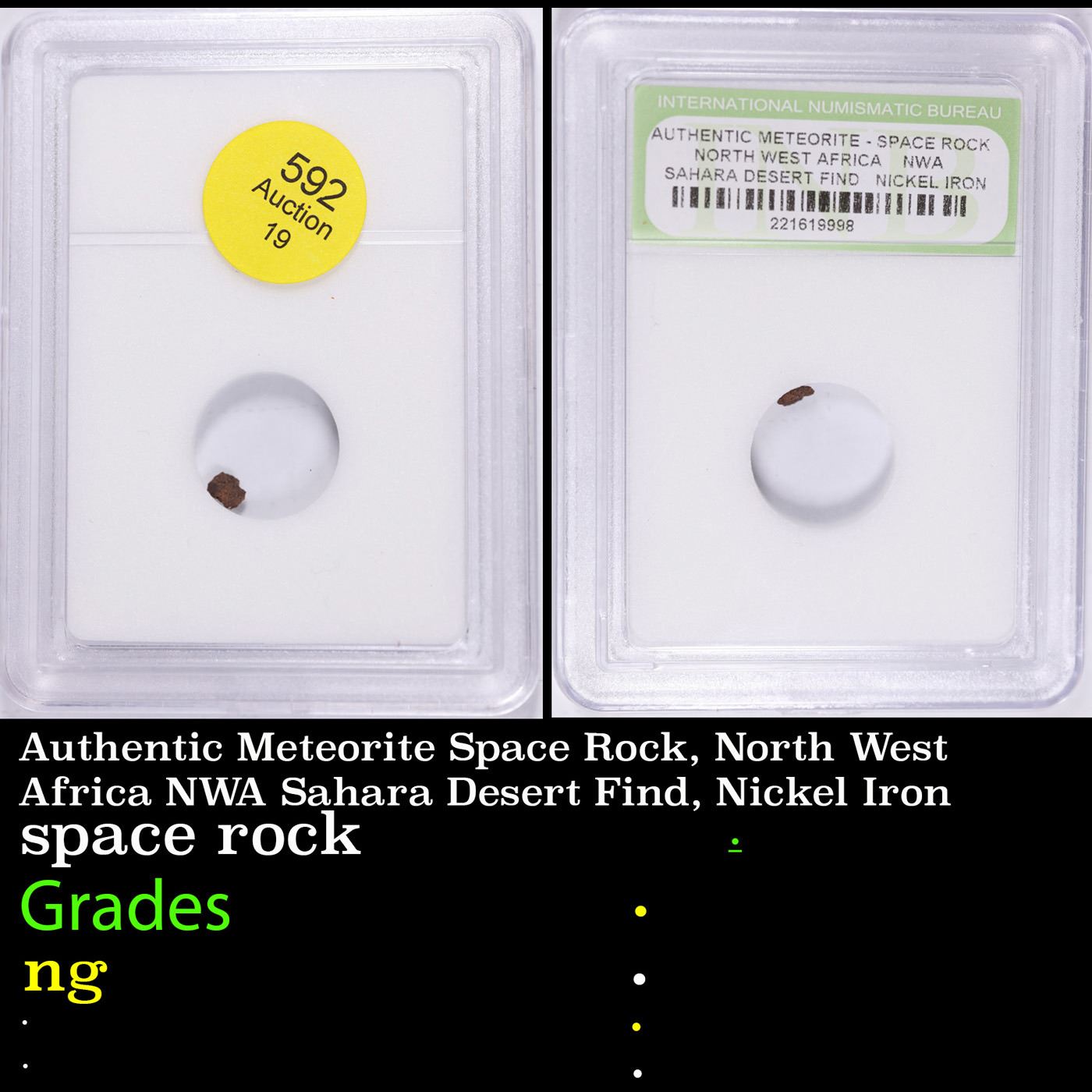 Authentic Meteorite Space Rock, North West Africa NWA Sahara Desert ...