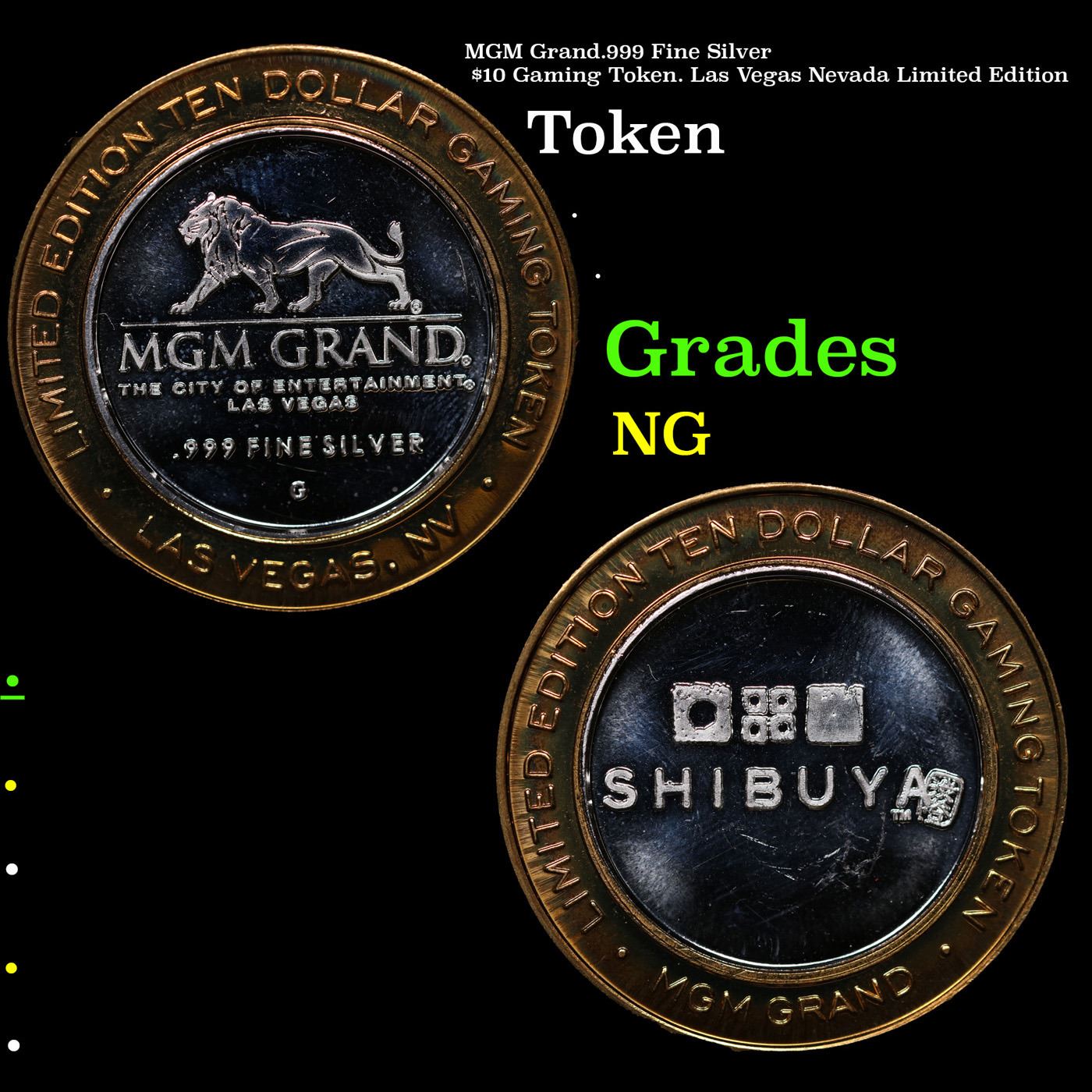 MGM Grand.999 Fine Silver $10 Gaming Token. Las Vegas Nevada Limited ...