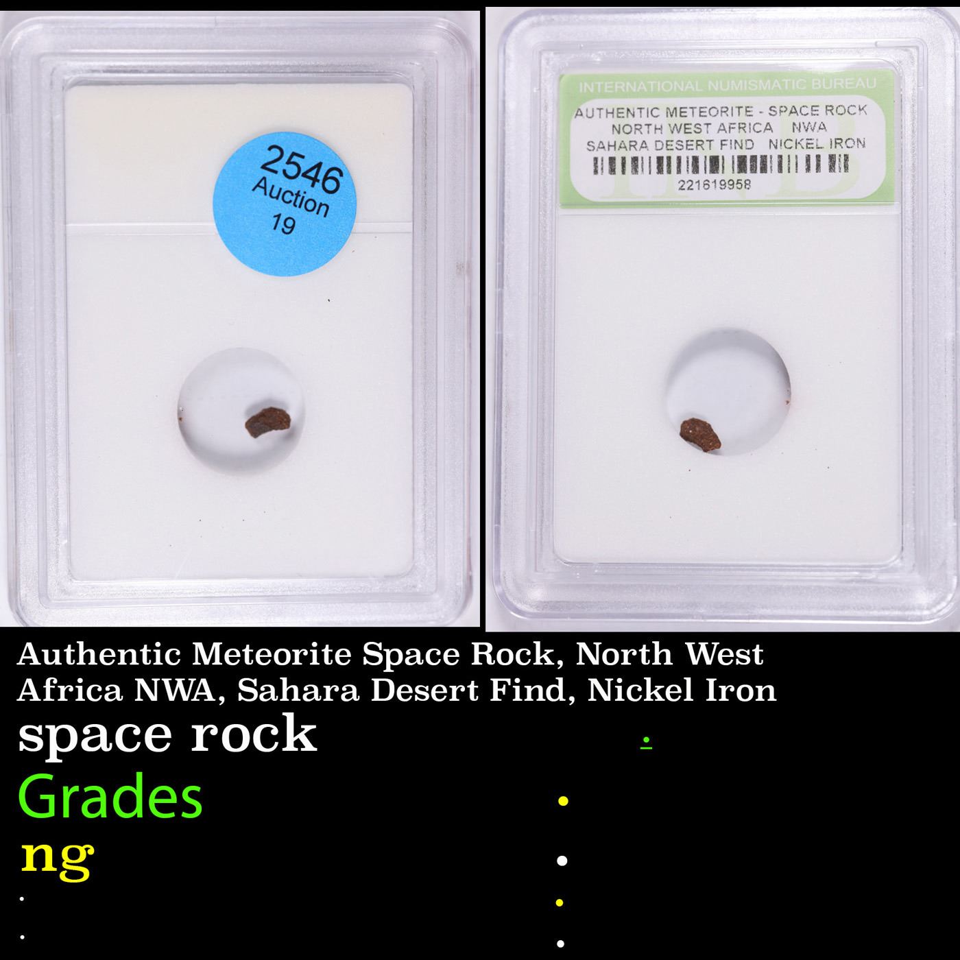 Authentic Meteorite Space Rock, North West Africa NWA, Sahara Desert ...