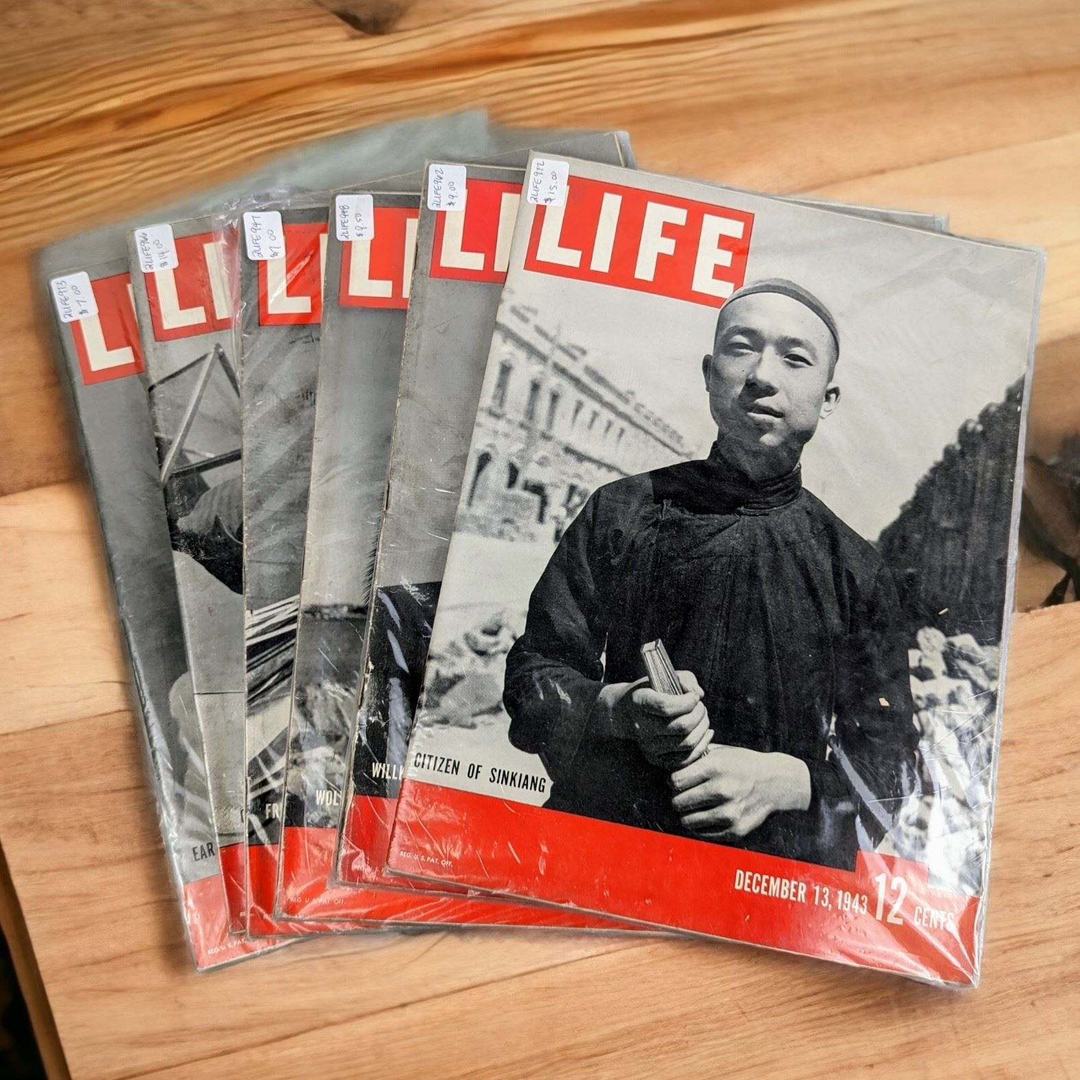 Set of 6 Life Magazines 1940's
