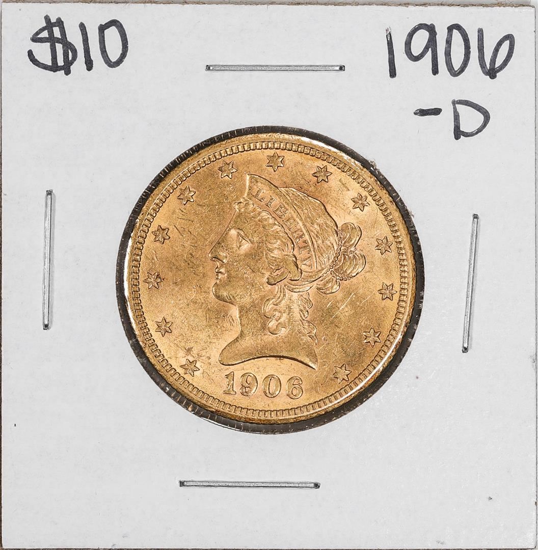 1906-D $10 Liberty Head Eagle Gold Coin