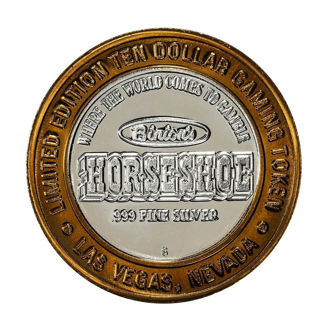 .999 Silver Binion's Horseshoe Las Vegas, NV $10 Casino Limited Edition ... .999 Silver Binion's Horseshoe Las Vegas, NV $10 Casino Limited Edition ...