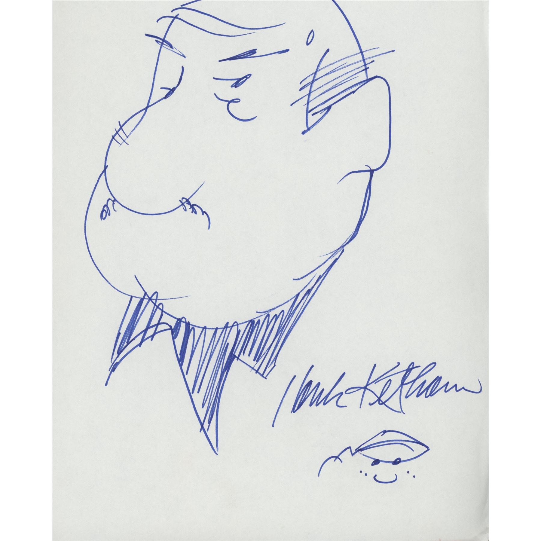 Hank Ketcham signed "Dennis the Menace" original sketch