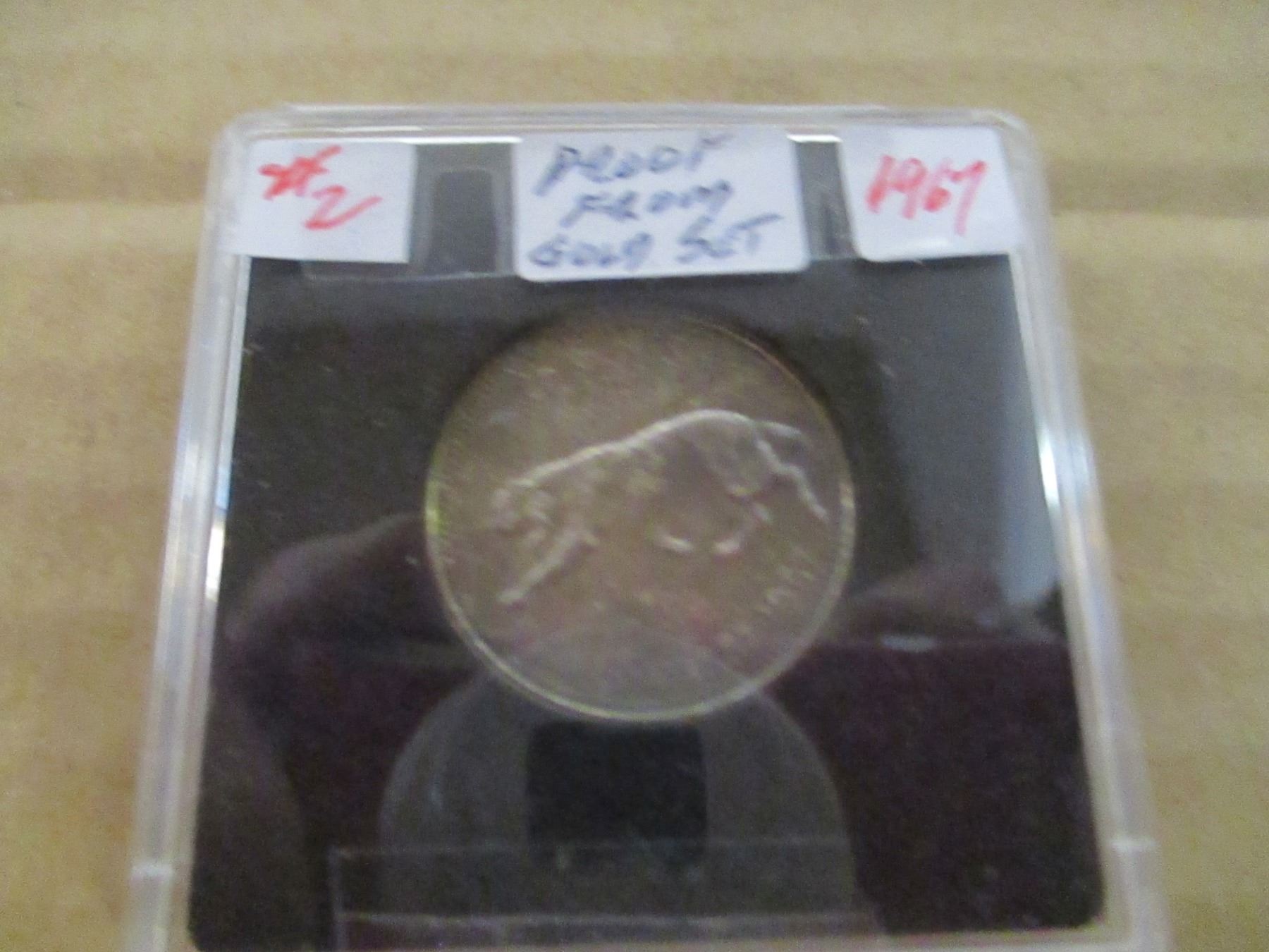 1967 PROOF DOUBLE STRUCK PROOF SILVER QUARTER (FROM 1967 GOLD SET)