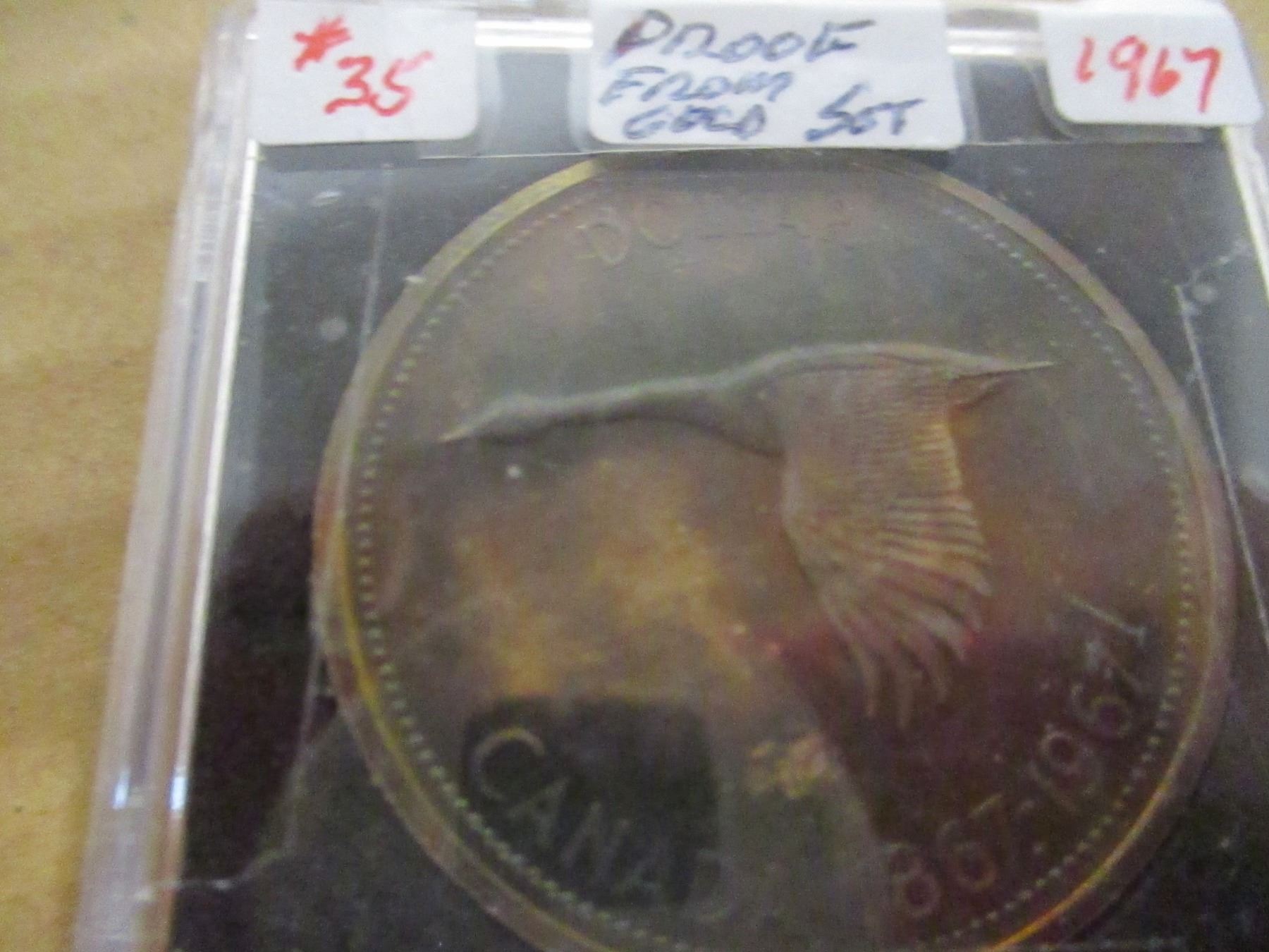 1967 PROOF DOUBLE STRUCK PROOF SILVER QUARTER (FROM 1967 GOLD SET)