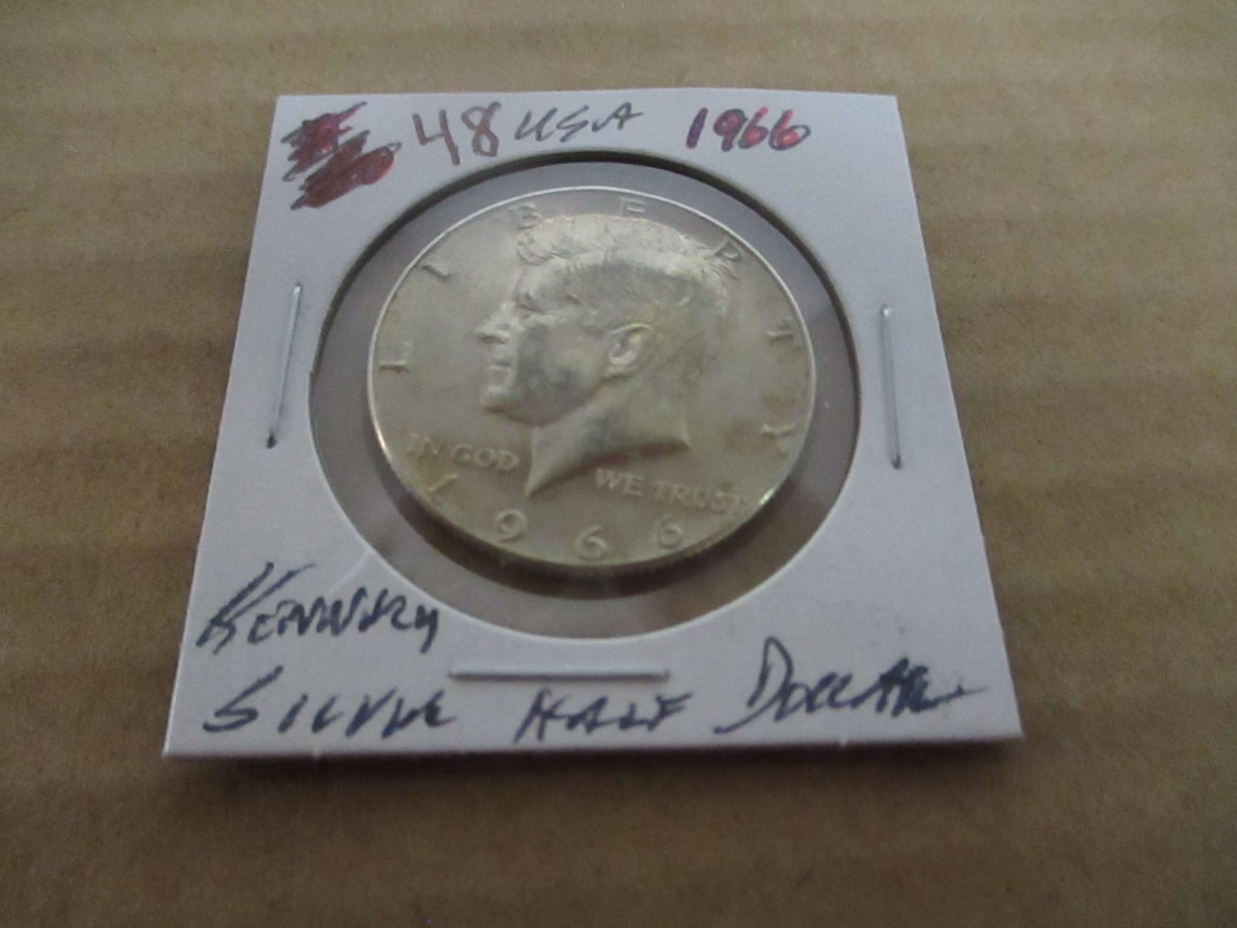 1966 USA KENNEDY SILVER HALF DOLLAR