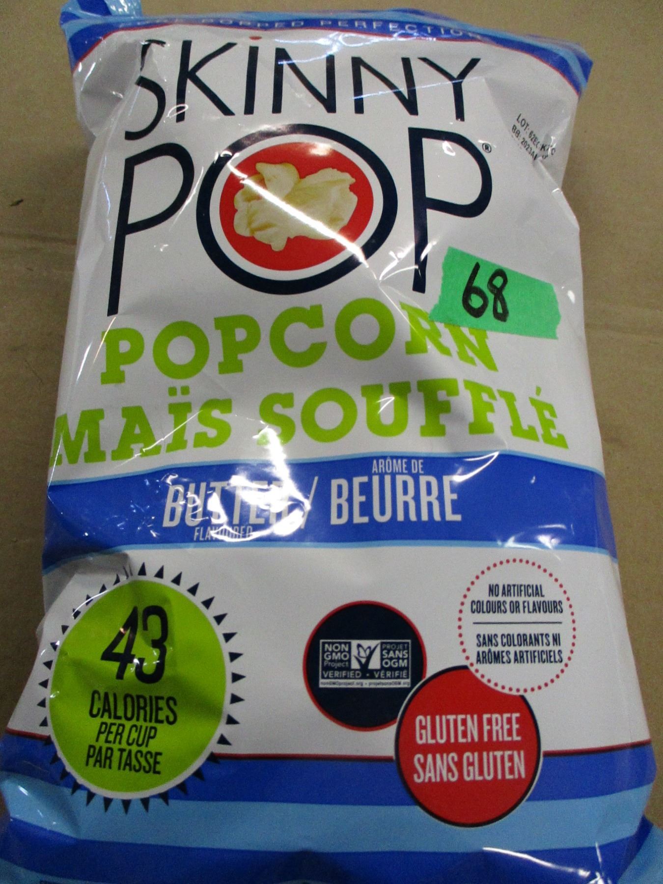 SHELF PULLS (AS IS): SKINNY POP BUTTER POPCORN (125G) - BAG