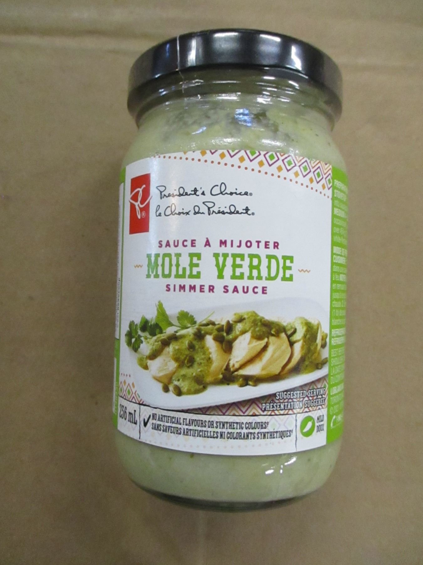 SHELF PULLS (AS IS): MOLE VERDE SAUCE (236 ML) - JAR