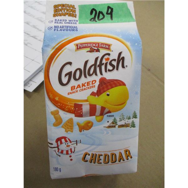 SHELF PULLS (AS IS): GOLD FISH CHEDDAR CRACKERS (180G) - BAG
