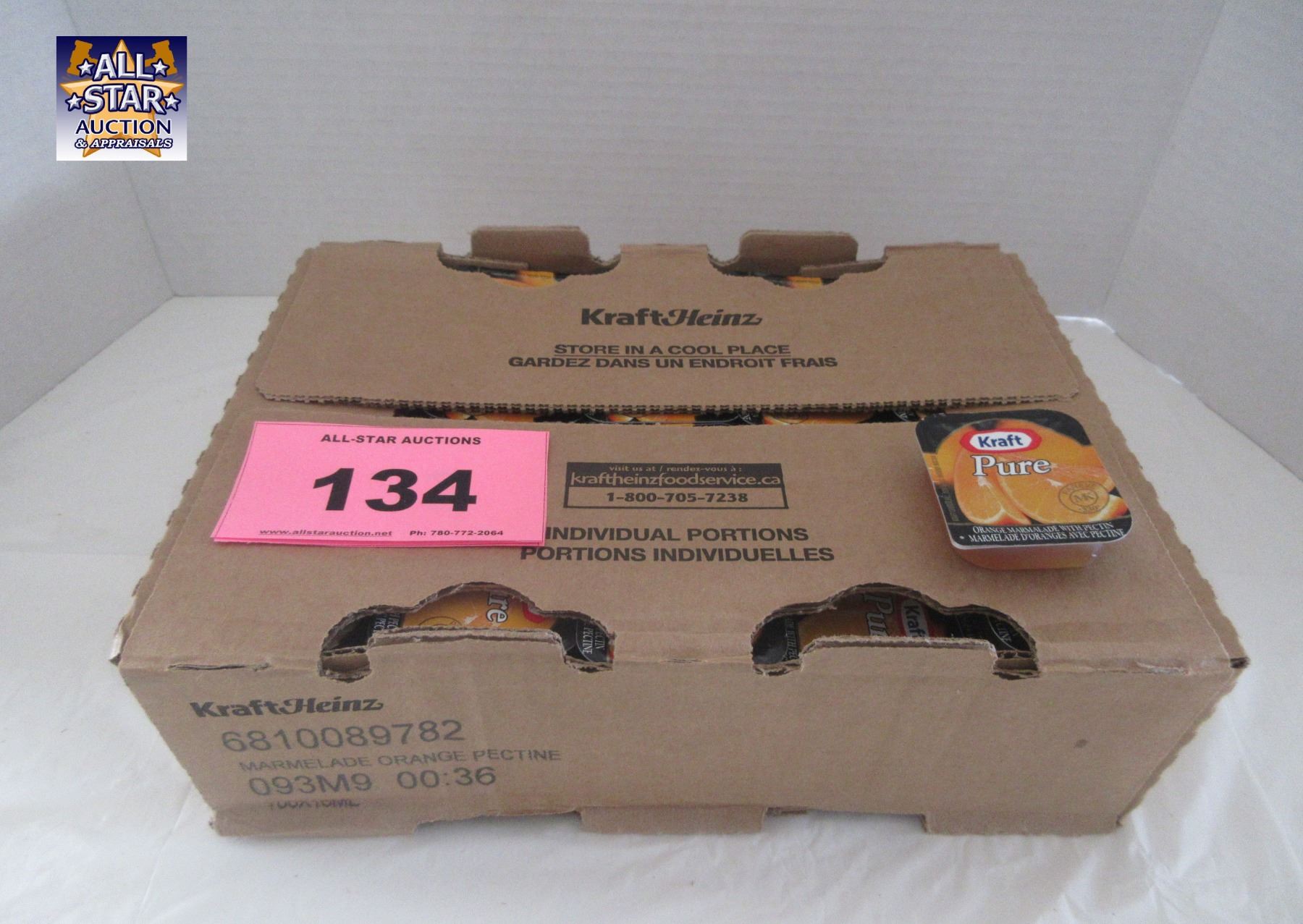 KRAFT ORANGE MARMALADE (100 X 16 ML INDIVIDUAL PACKAGES) - PER BOX