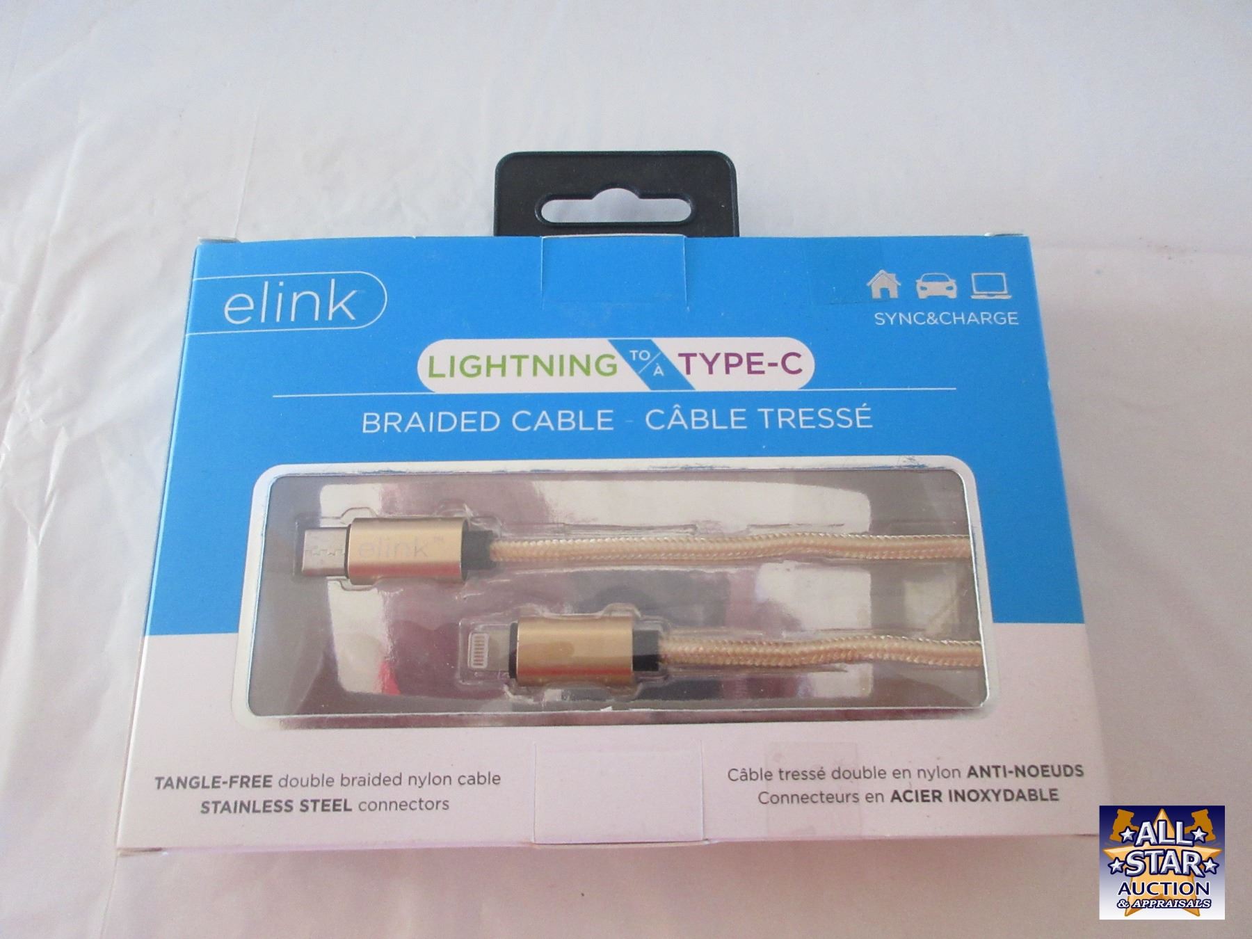 NEW: ELINK LIGHTNING TO TYPE C BRAIDED CABLE (2 M)